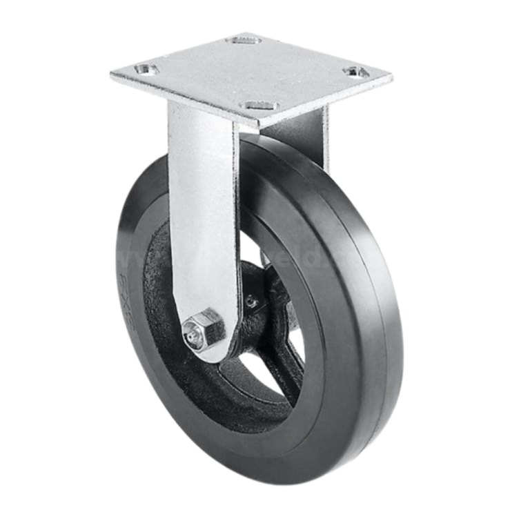 Heavy Duty Rubber Caster – Fixed – KorWeld